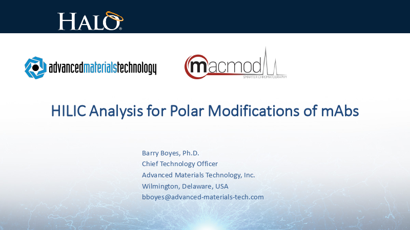 HILIC Analysis for Polar Modifications of mAbs