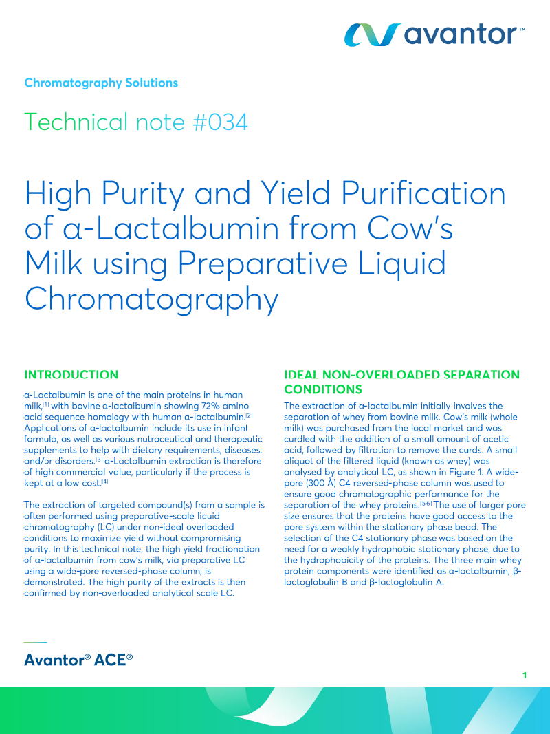 alpha-Lactalbumin Purification