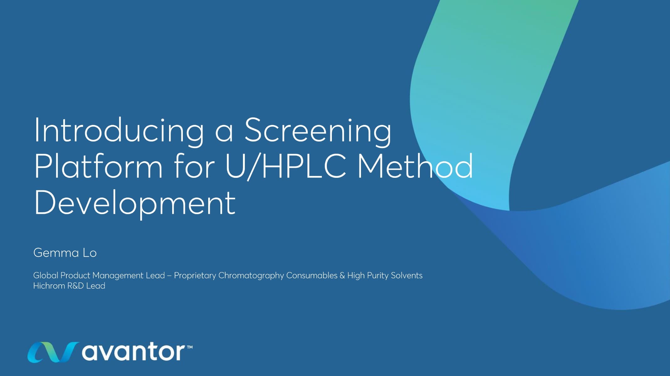 Introducing a Screening Platform for U/HPLC Method Development - MAC-MOD Analytical