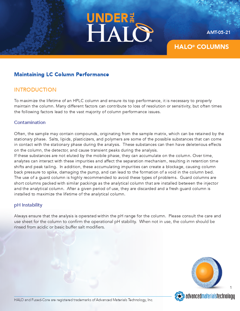 Maintaining LC Column Performance