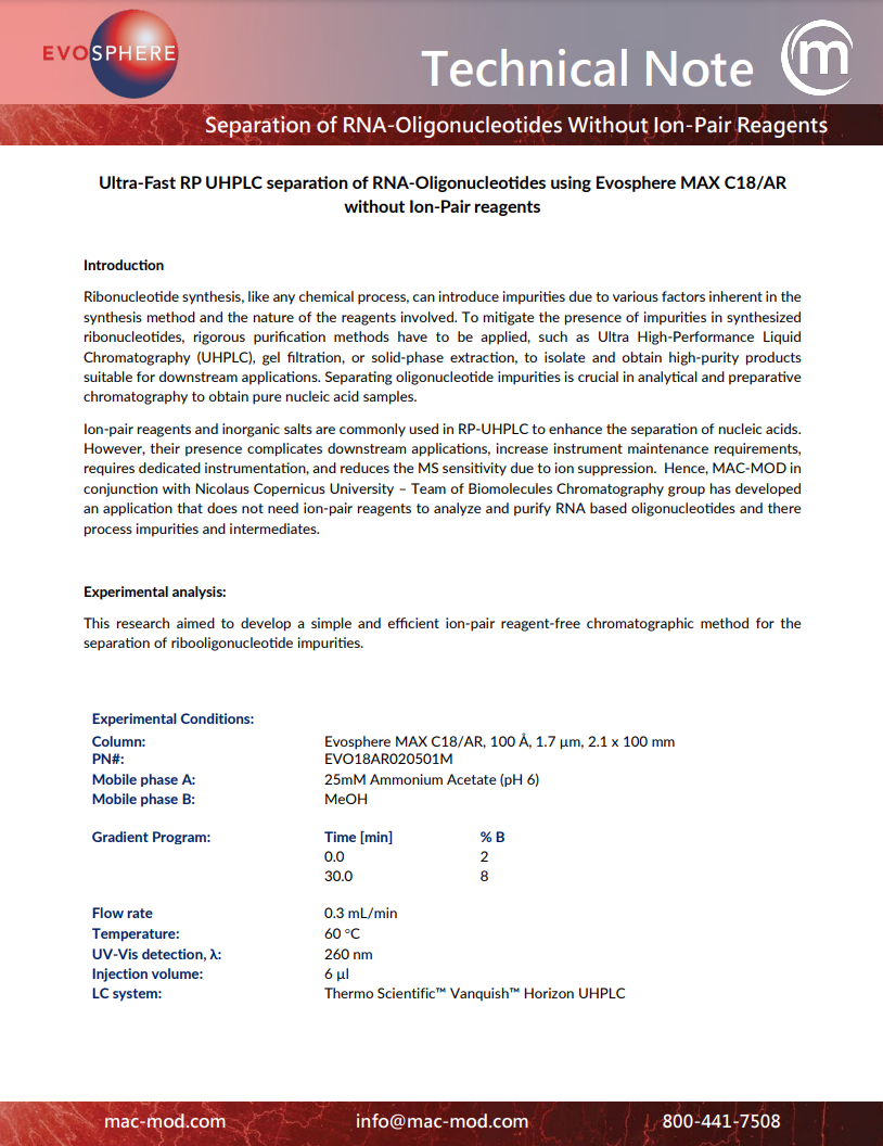 Rna Oligonucleotides Without Ion Pair Reagents