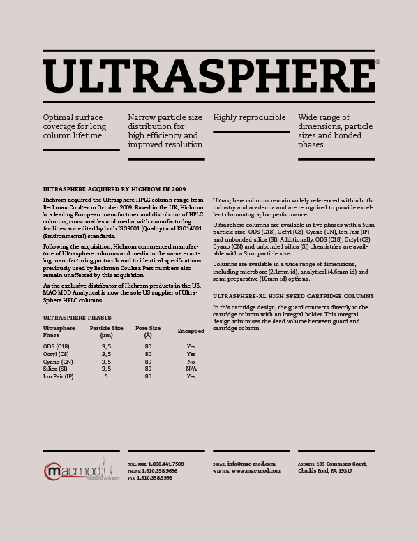 UltraSphere Catalog